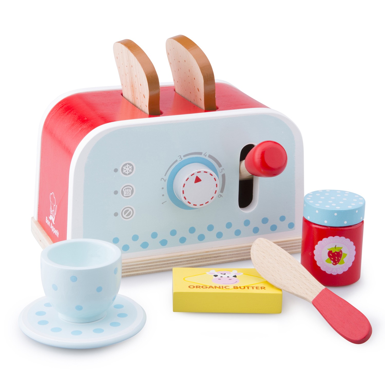 Toaster set - red | New Classic Toys